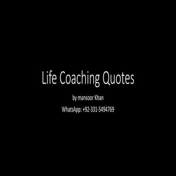 Life coaching quotes | PPTX