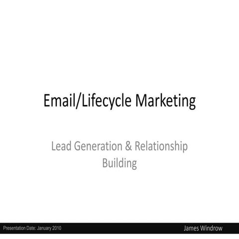 Email Lifecycle Marketing: Lead Generation and Relationship Building | POTX