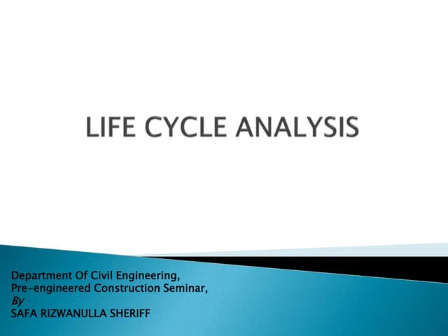 Life Cycle Assessment | PPTX