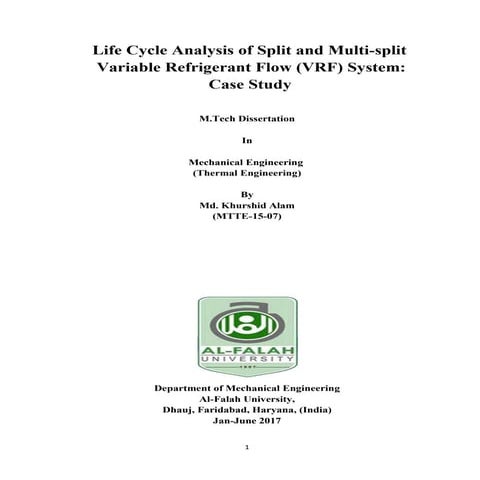 VARIABLE REFRIGERANT FLOW(VRF) ppt | PPTX