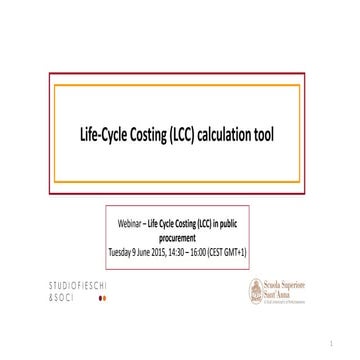 Life cycle costing_calculation_tool | PDF