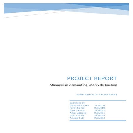 Life Cycle Costing Critical Evaluation Report | PDF