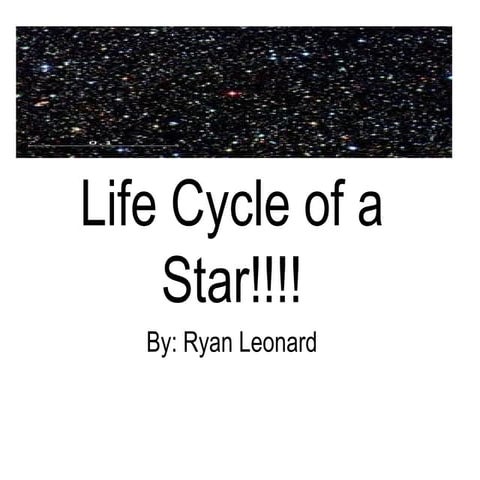 Life cycle of a star!!!! | PPT | Space and Astronomy | Science