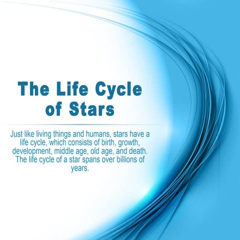 The Life Cycle of a Star PowerPoint | PPT