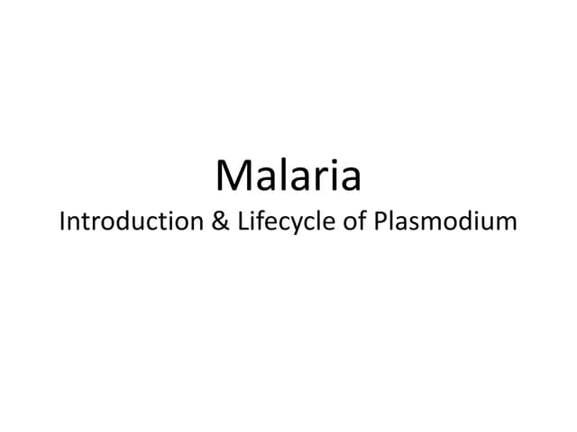 Life Cycle Of Plasmodium Pptx 1956