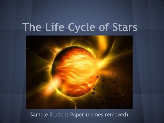 The Life Cycle of a Star PowerPoint | PPT