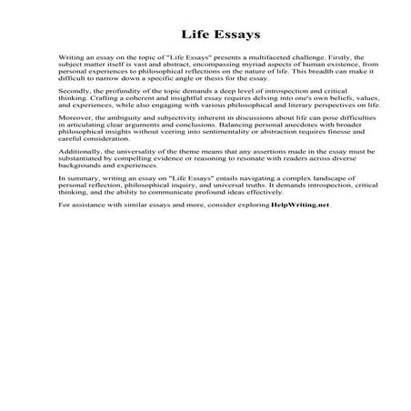 Sample Essay About Life.pdf