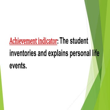 Presentación de diapositivas life events | PPTX