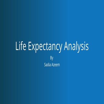 WHO Life Expectancy Analysis 2010-2015.pptx