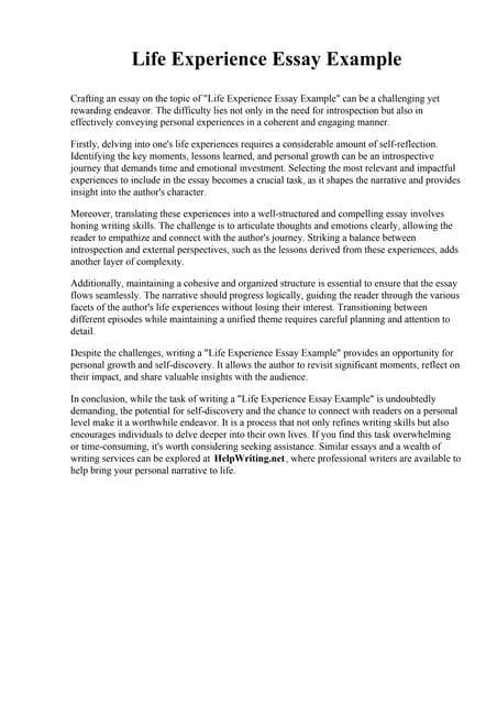 Writing Experience Essay Example.pdf