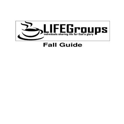 Lifegroup Guide For Pdf | PDF