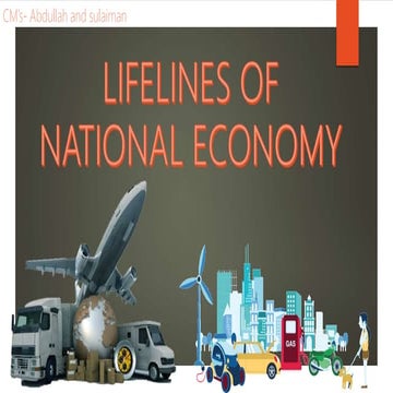 Life lines of the national economy | PPTX