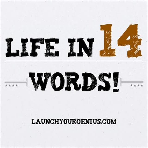 Life in 14 words | PPT