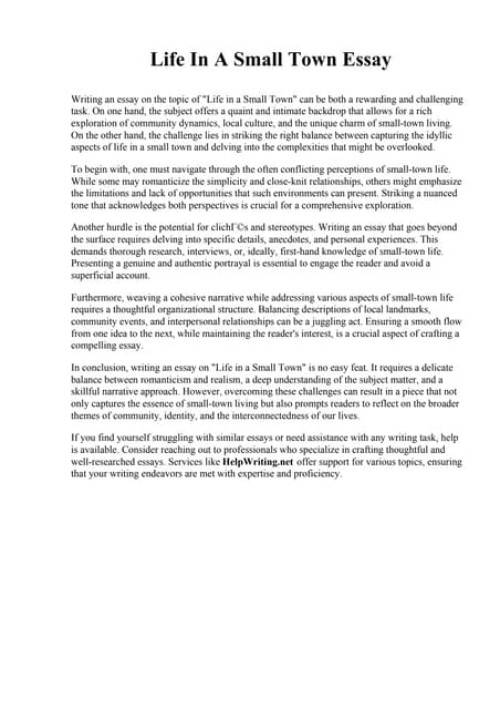 Essay On Village And City Life.pdf