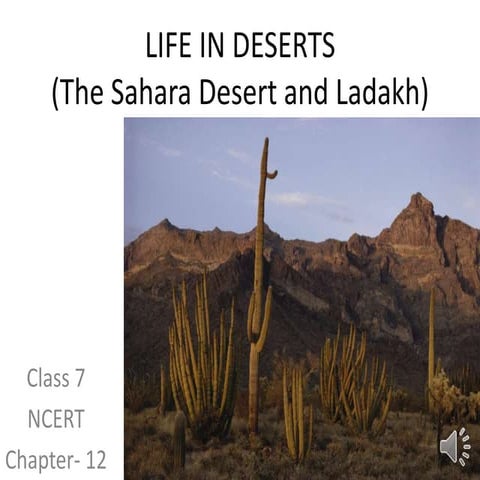 Life in deserts | PPTX