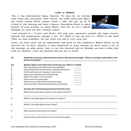 Life in space s ts (solutions) | PDF