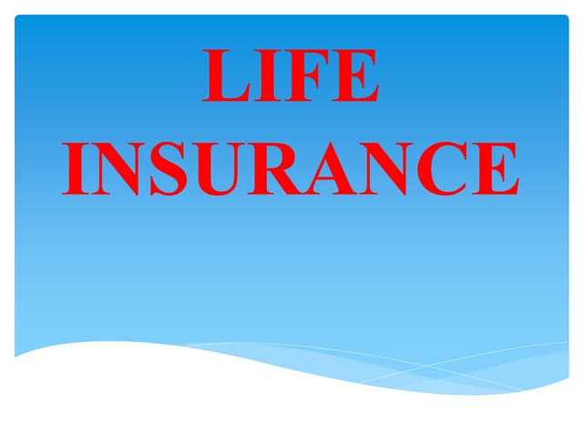 Life insurance | PPTX