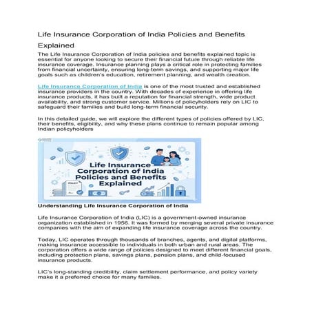 Life Insurance Corporation of India Policies and Benefits Explained.pdf