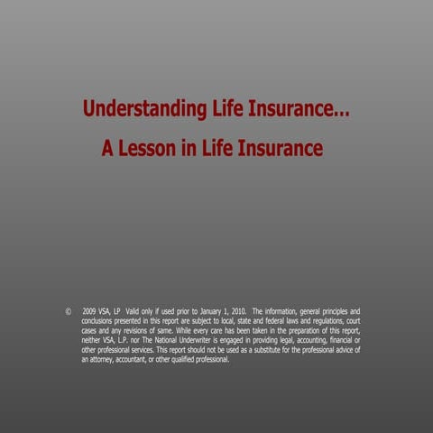 Life Insurance Lesson | PPT | Life Insurance | Insurance