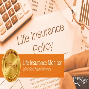 2016 Monitor Awards Gold Winners: Life Insurance | PPT