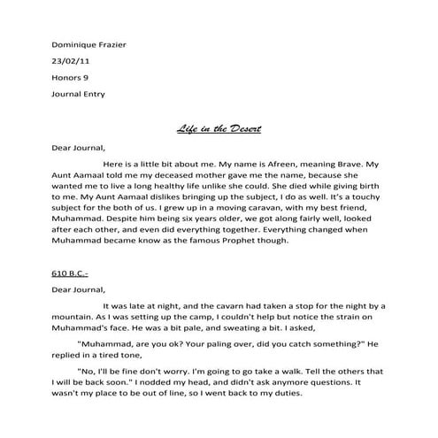 Life in the desert part 1 | PDF