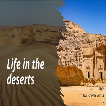 Life in the deserts for kids in 6th grade | PPTX