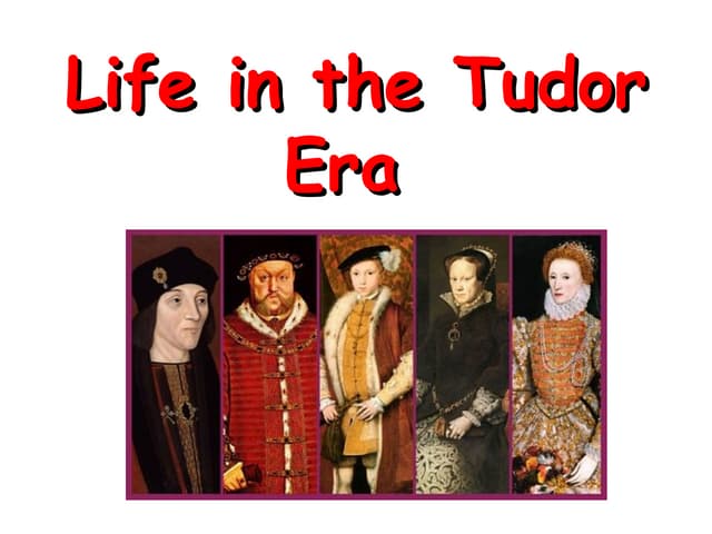 Rich and Poor during Tudor times | PPTX