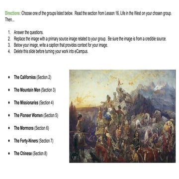 Life in the West with pictures and questions.pptx