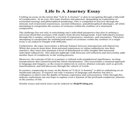 Life Is A Journey Essay.pdf