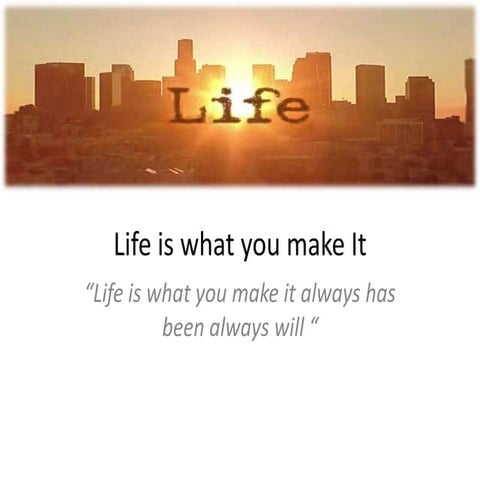 Life is what you make it | PPTX