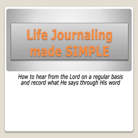 Life Journaling | PPTX