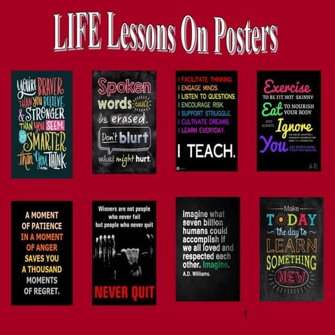 Life Lessons On Posters | PPT