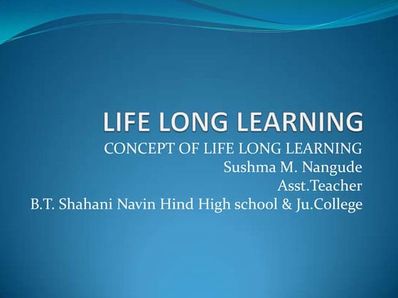 Lifelong learning | PPTX