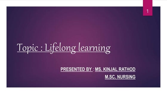 Lifelong learning | PPTX