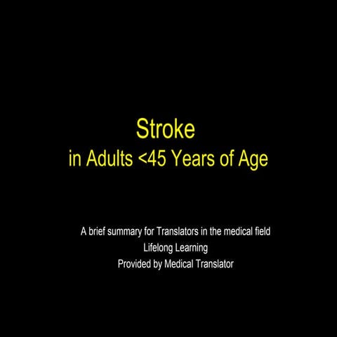 Lifelong learning medicaltranslator_stroke | PPT | Brain and Nervous ...