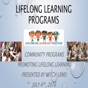 Lifelong learning programs | PPTX