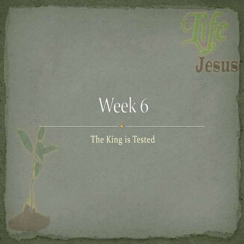 Life of jesus week 6 | PPT