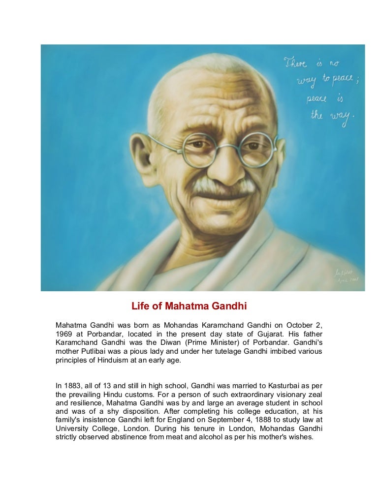 Life of mahatma gandhi