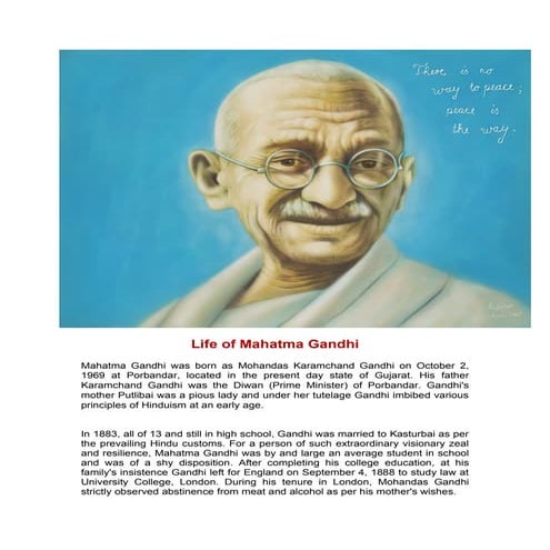Life of mahatma gandhi | DOC
