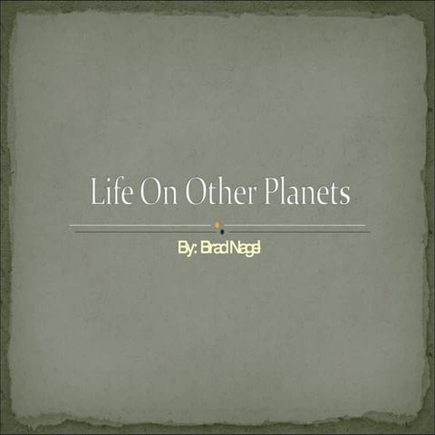 Life On Other Planets | DOC