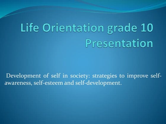 L.o grade 10 development of the self in society. | DOCX | Educational ...