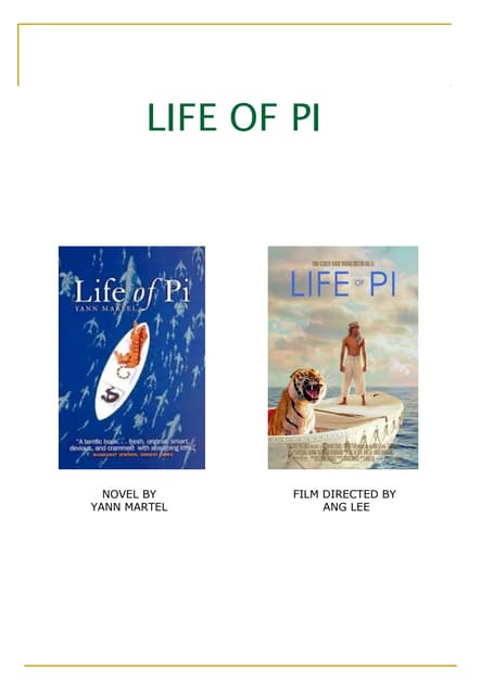 LIFE-OF-PI- POWERPOINT PRESENTATION.pptx | Zoos & Aquariums | Attractions