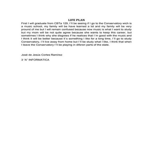 Life plan | DOCX