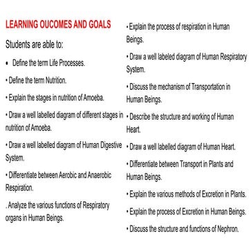 Life processes grade 10 | PPTX