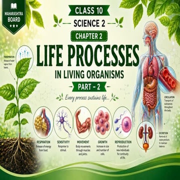 Ch 3: Life Processes in Living Organisms-2 | Science 2 | Maharashtra ...