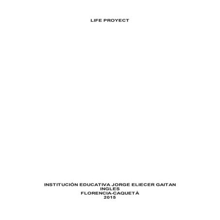 Life proyect | PDF