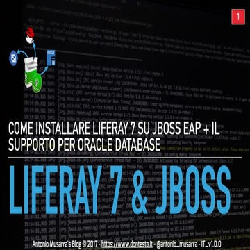 Come installare Liferay 7 su JBOSS EAP con il supporto Oracle Database | PDF