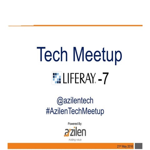 Overview of Liferay 7 Technology | PPTX