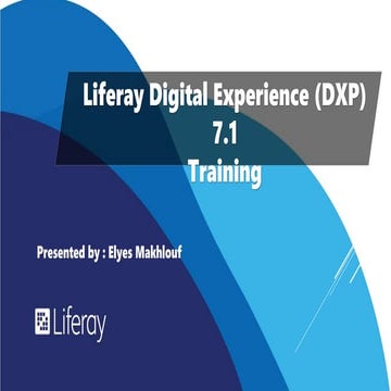 Liferay DXP Training | PPTX
