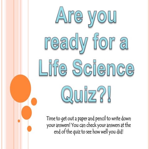 Life science Quiz | PPTX